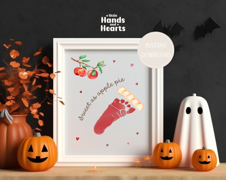 Apple Pie Footprint Craft Fall Footprint Craft Footprint Art Printable ...