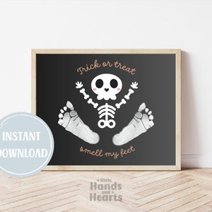 Skeleton Handprint Craft, My First Halloween DIY Gift (digital Download ...