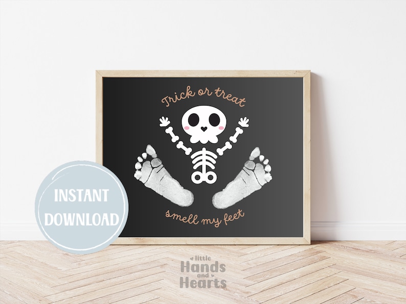 Skeleton Handprint Craft, My First Halloween DIY Gift (digital Download ...