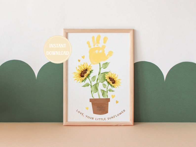 Sunflower Handprint Craft - Etsy