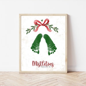 Mistletoes Footprint Art Footprint Craft DIY Gift Keepsake My First ...