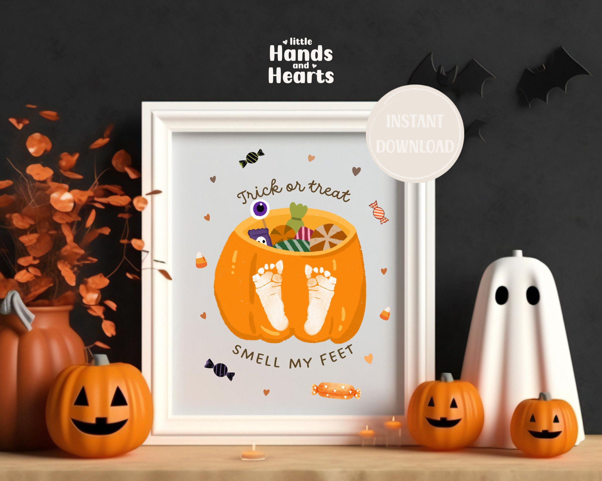 Trick Or Treat Smell My Feet Footprint Craft Unique Diy Printable