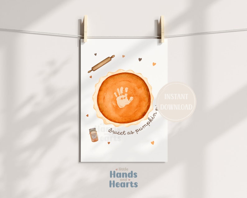 Pumpkin Pie Handprint Craft Fall Handprint Craft Handprint Art ...