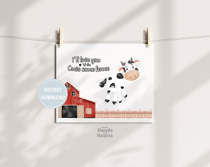 Printable Farm Animals Handprint Art Bundle, Daycare Keepsake ...