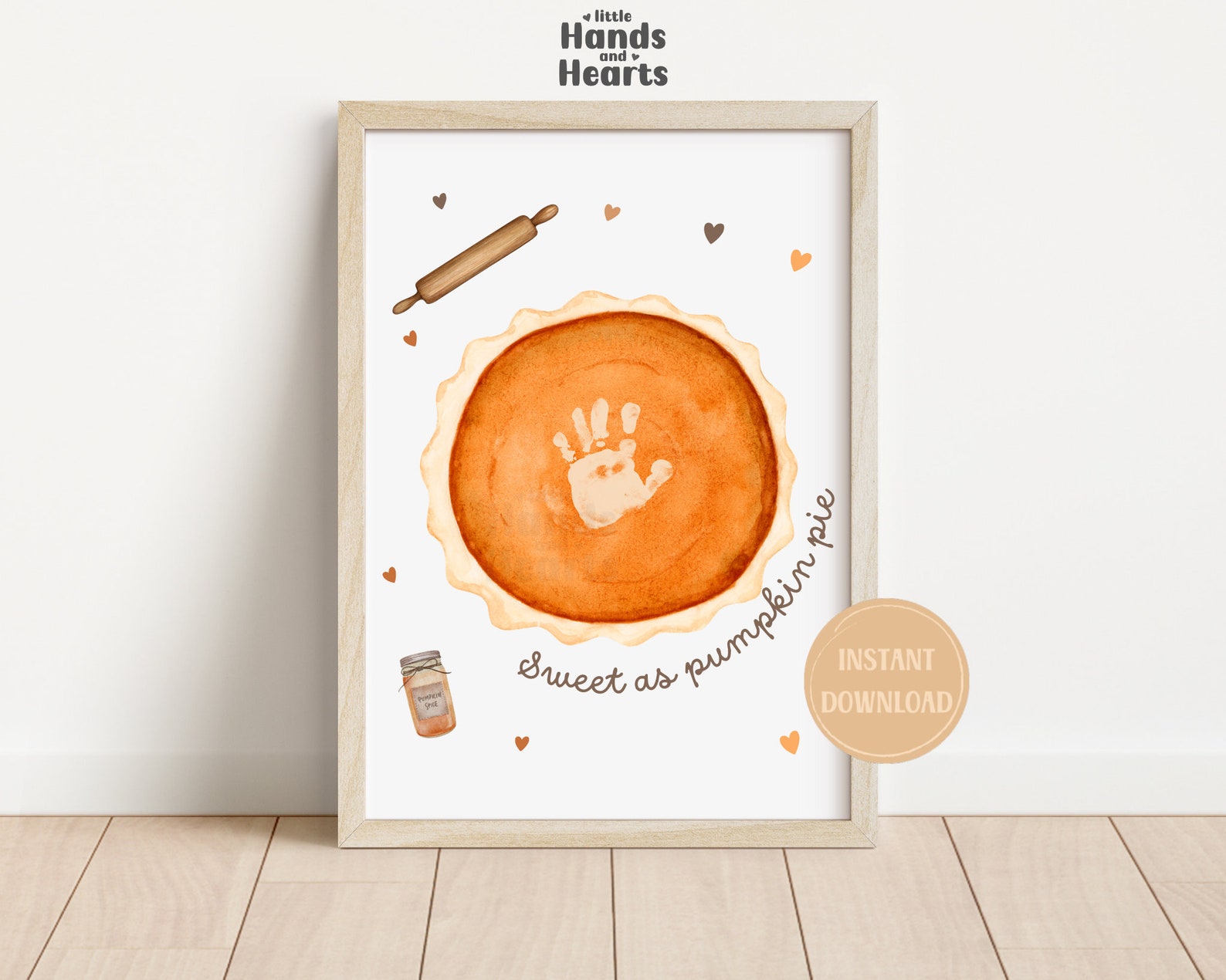Pumpkin Pie Handprint Craft Fall Handprint Craft Handprint Art ...