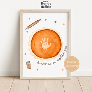 Pumpkin Pie Handprint Craft Fall Handprint Craft Handprint Art ...
