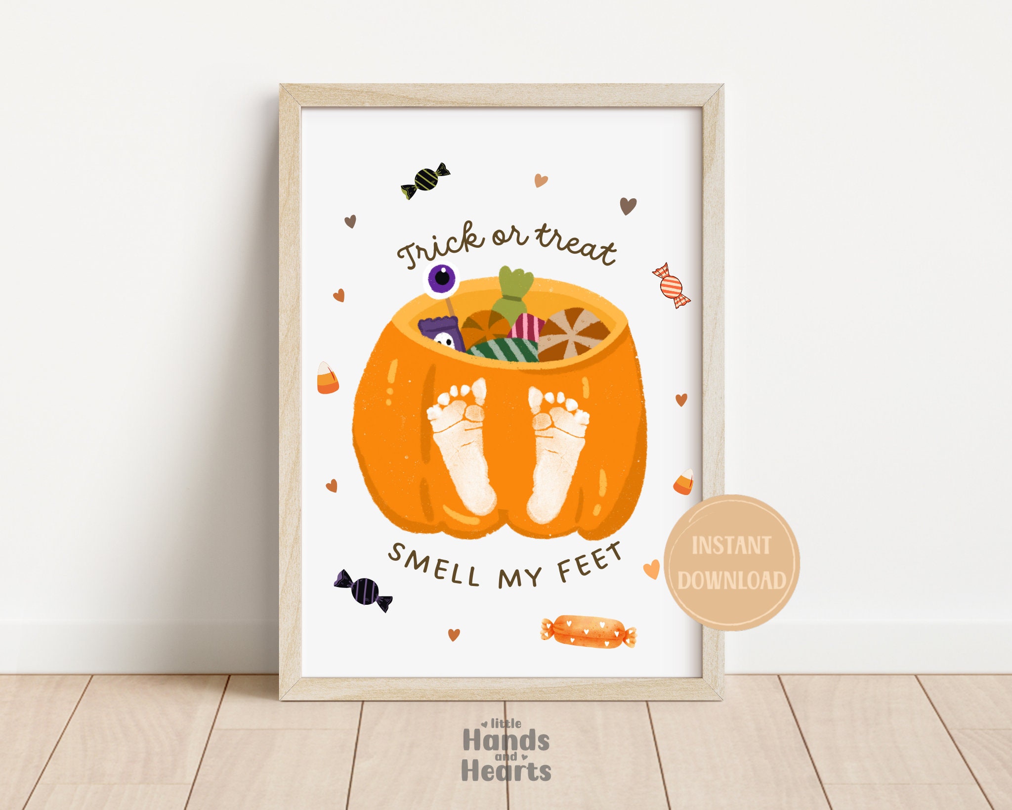 Trick or Treat Smell My Feet Footprint Craft Unique DIY Printable ...