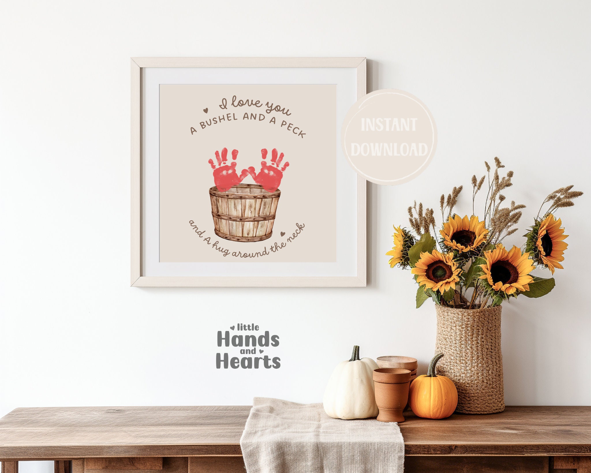 I Love You a Bushel and a Peck Handprint Craft Handprint Art Printable ...