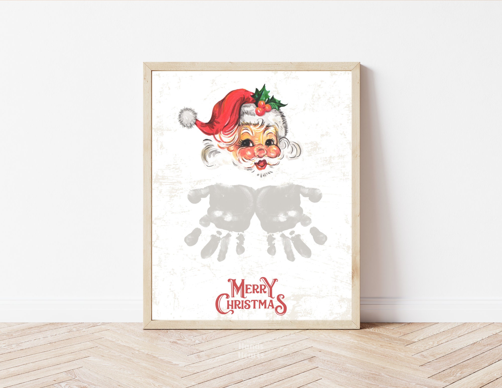 Vintage Santa Handprint Art - Create Sentimental Keepsakes! - Handprint ...