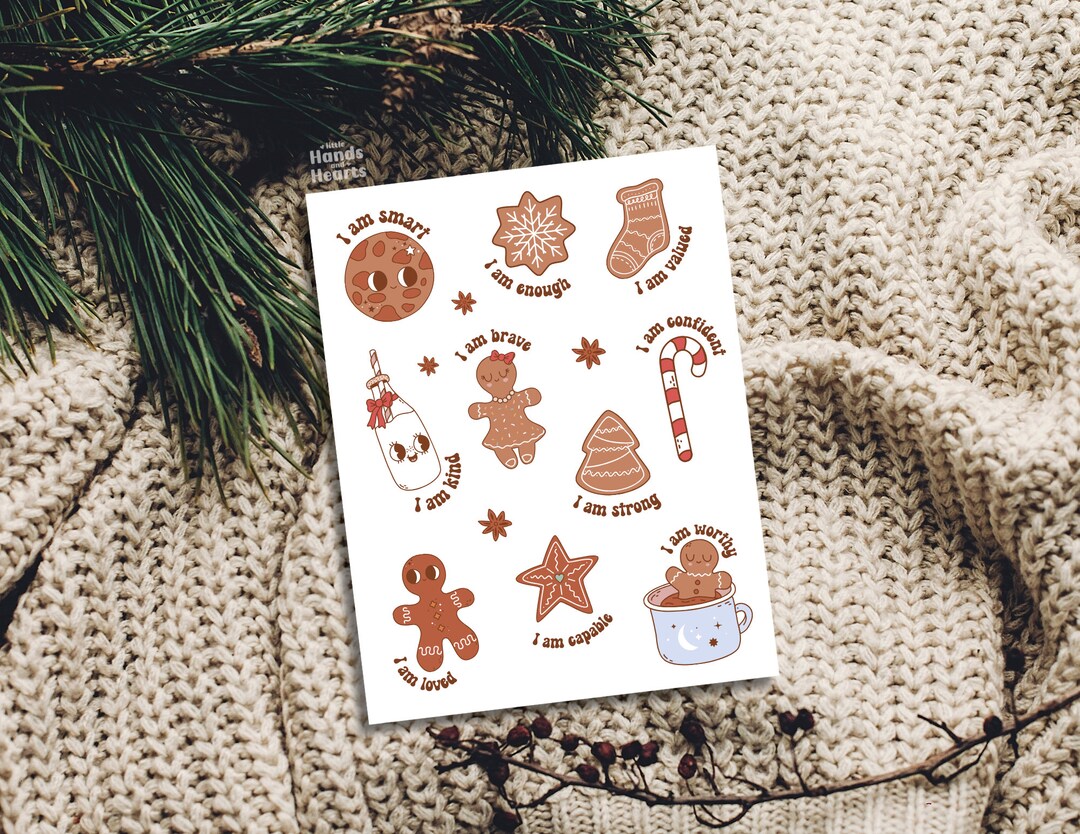 Christmas Cookies Affirmations for Kids Affirmations Wall Art Christmas ...