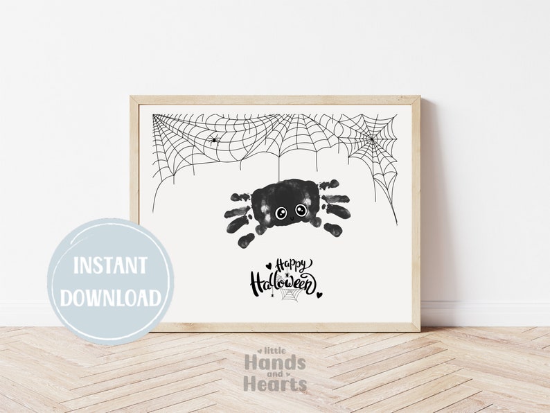 Halloween Handprint Craft Bundle Footprint Craft Spider Handprint Craft ...