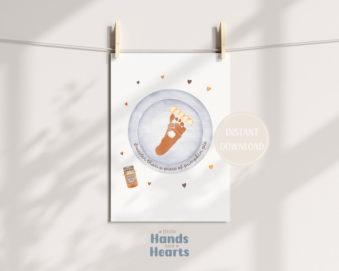 Pumpkin Pie Footprint Craft Fall Footprint Craft Footprint Art ...