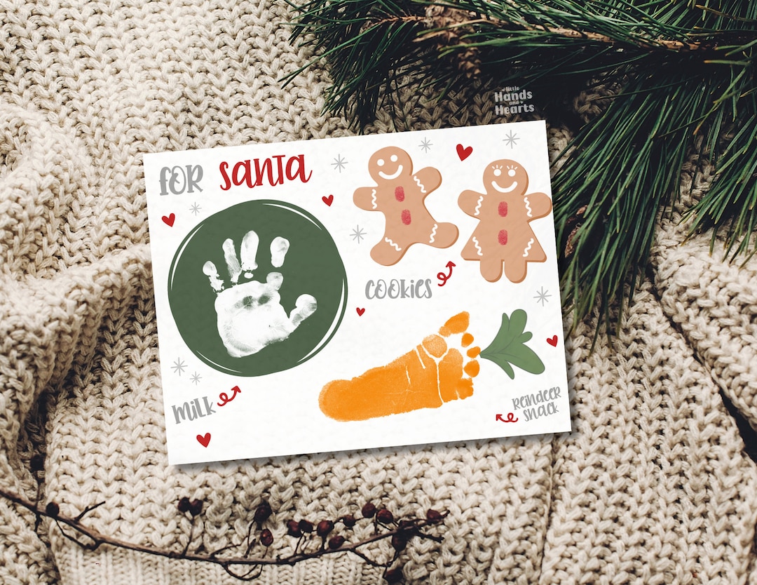 Cookies for Santa Handprint, Footprint, and Fingerprint Craft Printable ...
