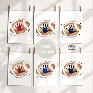 Miami Football Handprint Art Printable DIY Instant Download - Etsy