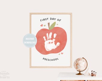 First Day of Preschool Handprint - First Day of School Craft ...