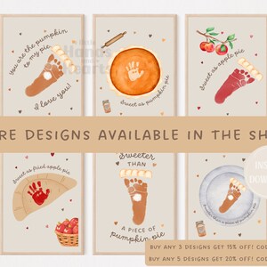 Pumpkin Pie Footprint Craft Fall Footprint Craft Footprint Art ...