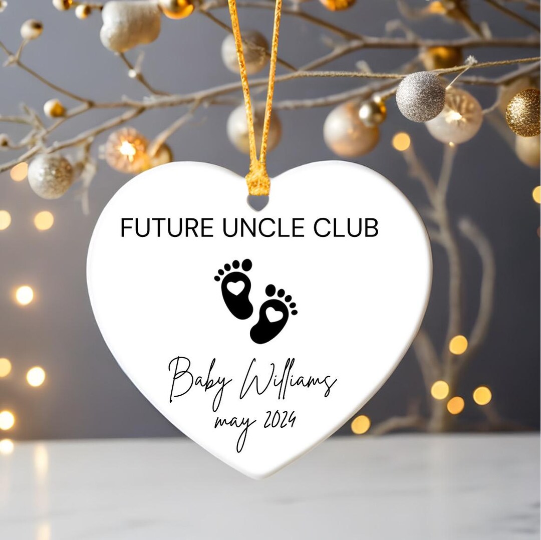 Personalized Promoted to Uncle Ornament,level up to Uncle,baby ...
