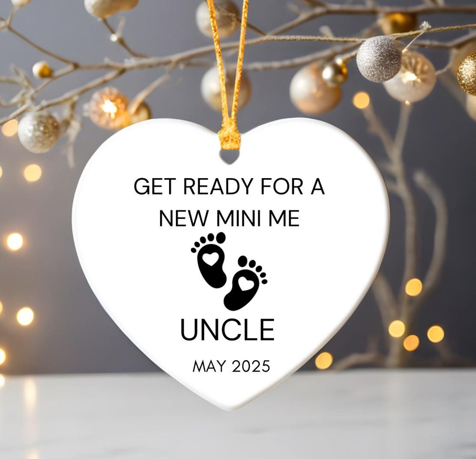 Personalized Promoted to Uncle Ornament,baby Announcement for Uncle ...