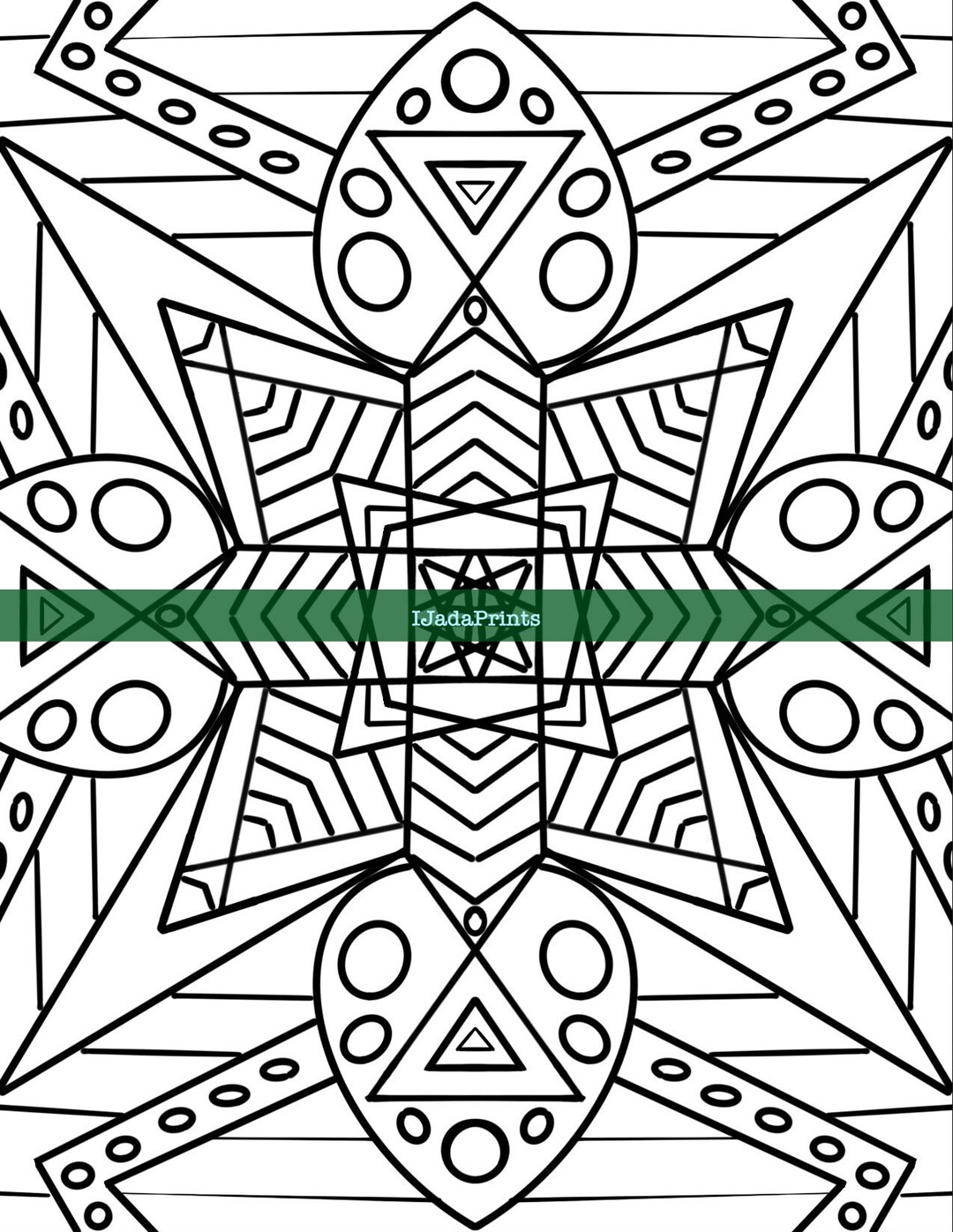 Mandala 8 Coloring Page - Etsy