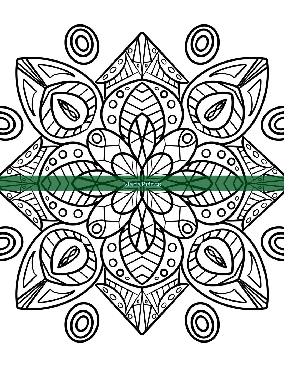 Mandala 6 Coloring Page - Etsy