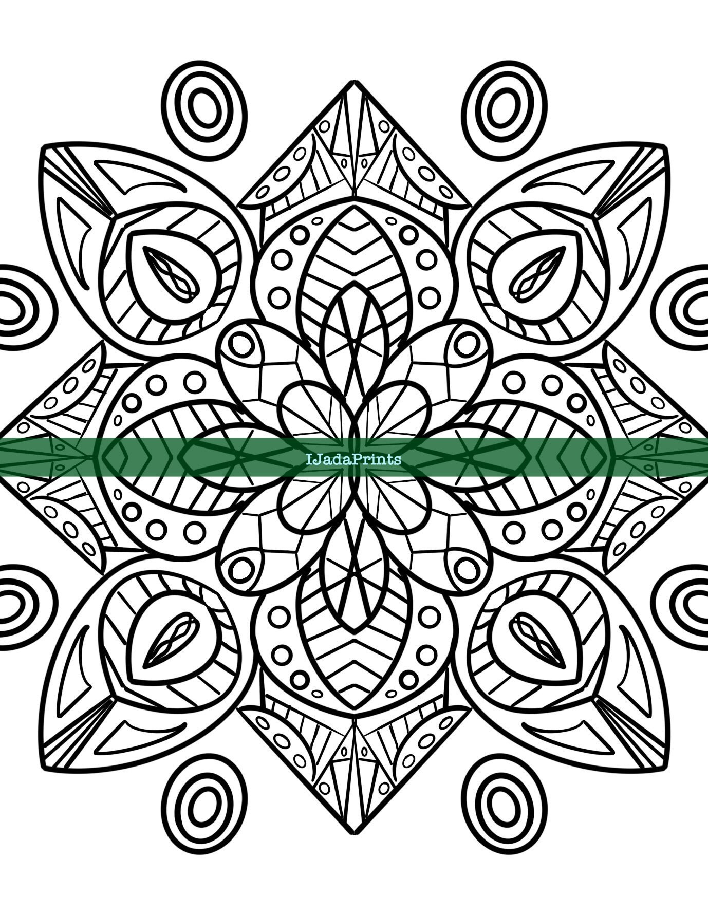 Mandala 6 Coloring Page - Etsy