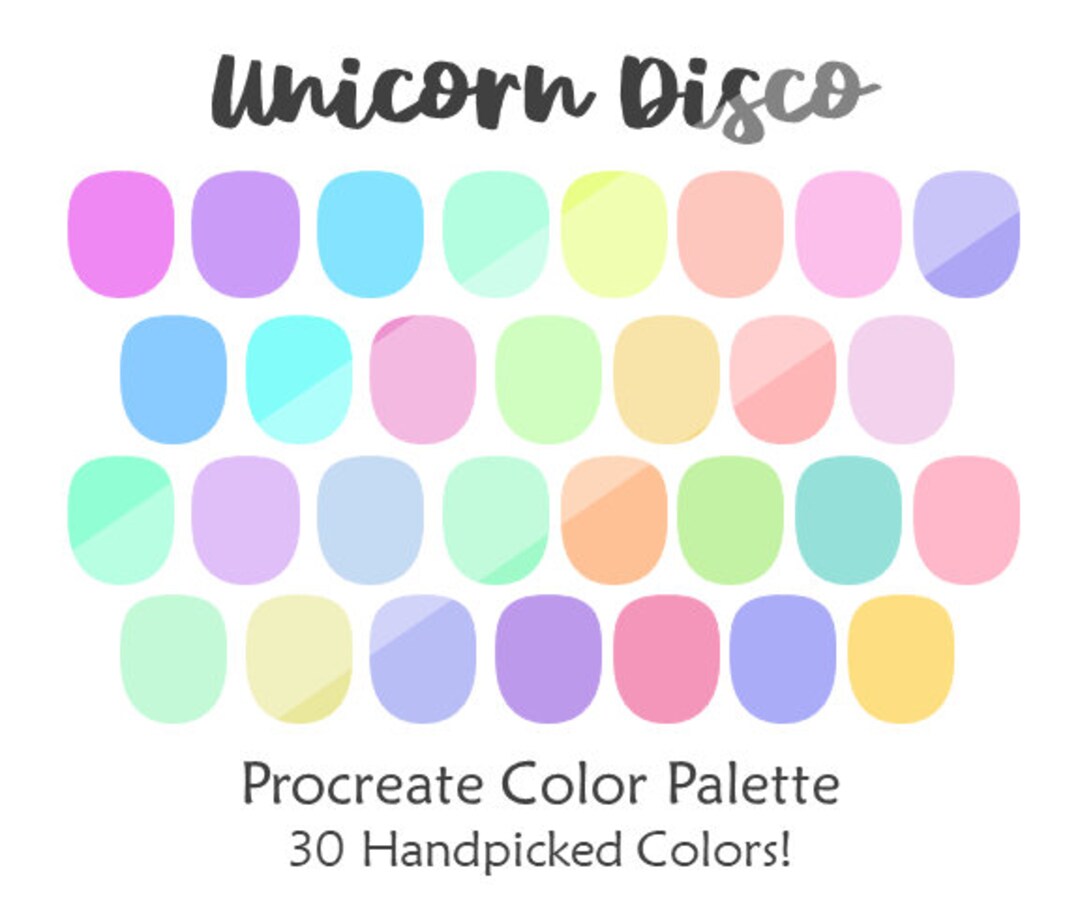 Unicorn Disco Color Palette - Etsy
