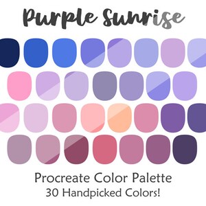 Purple Sunrise Color Palette - Etsy