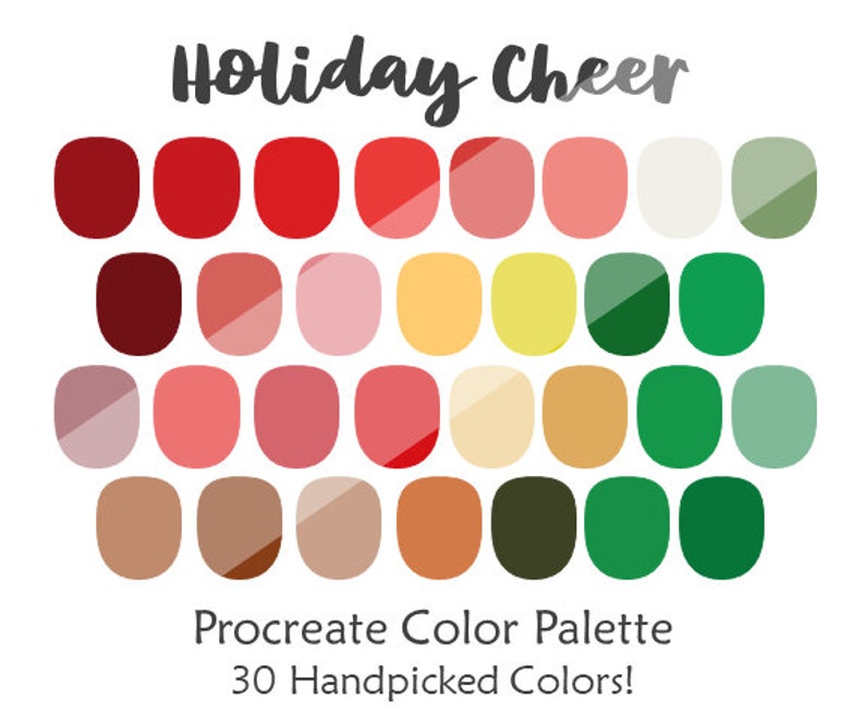 Holiday Cheer Color Palette - Etsy