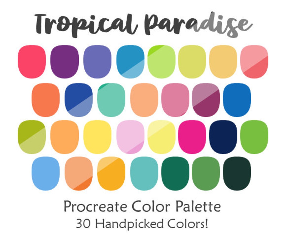 Tropical Paradise Color Palette - Etsy