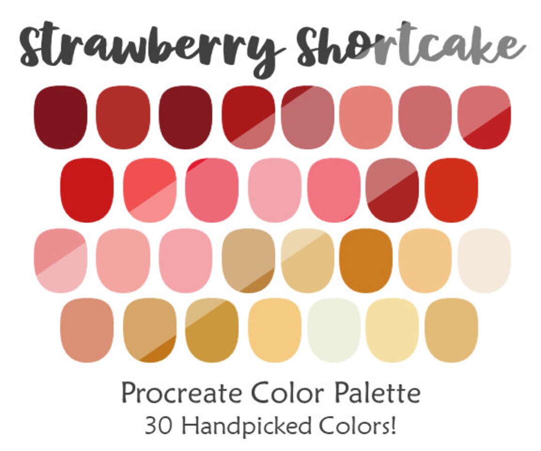 Strawberry Shortcake Color Palette - Etsy