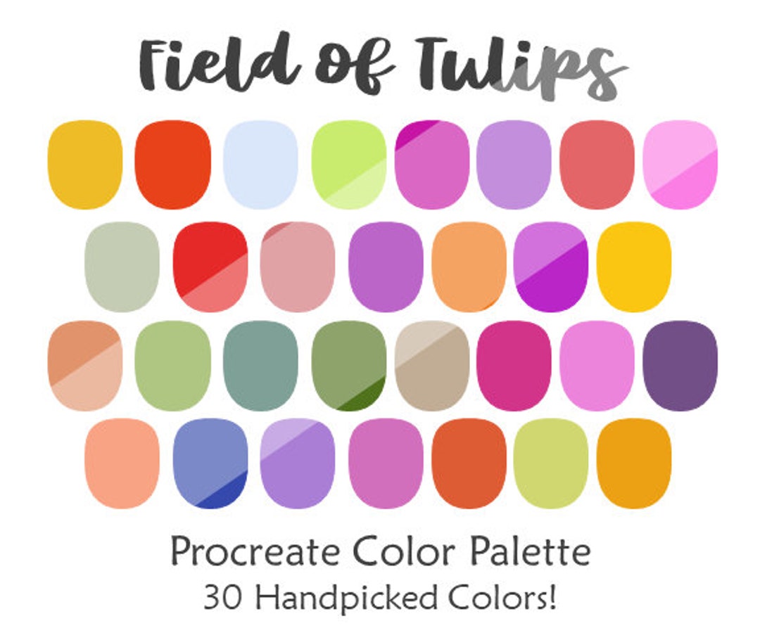 Field of Tulips Color Palette - Etsy
