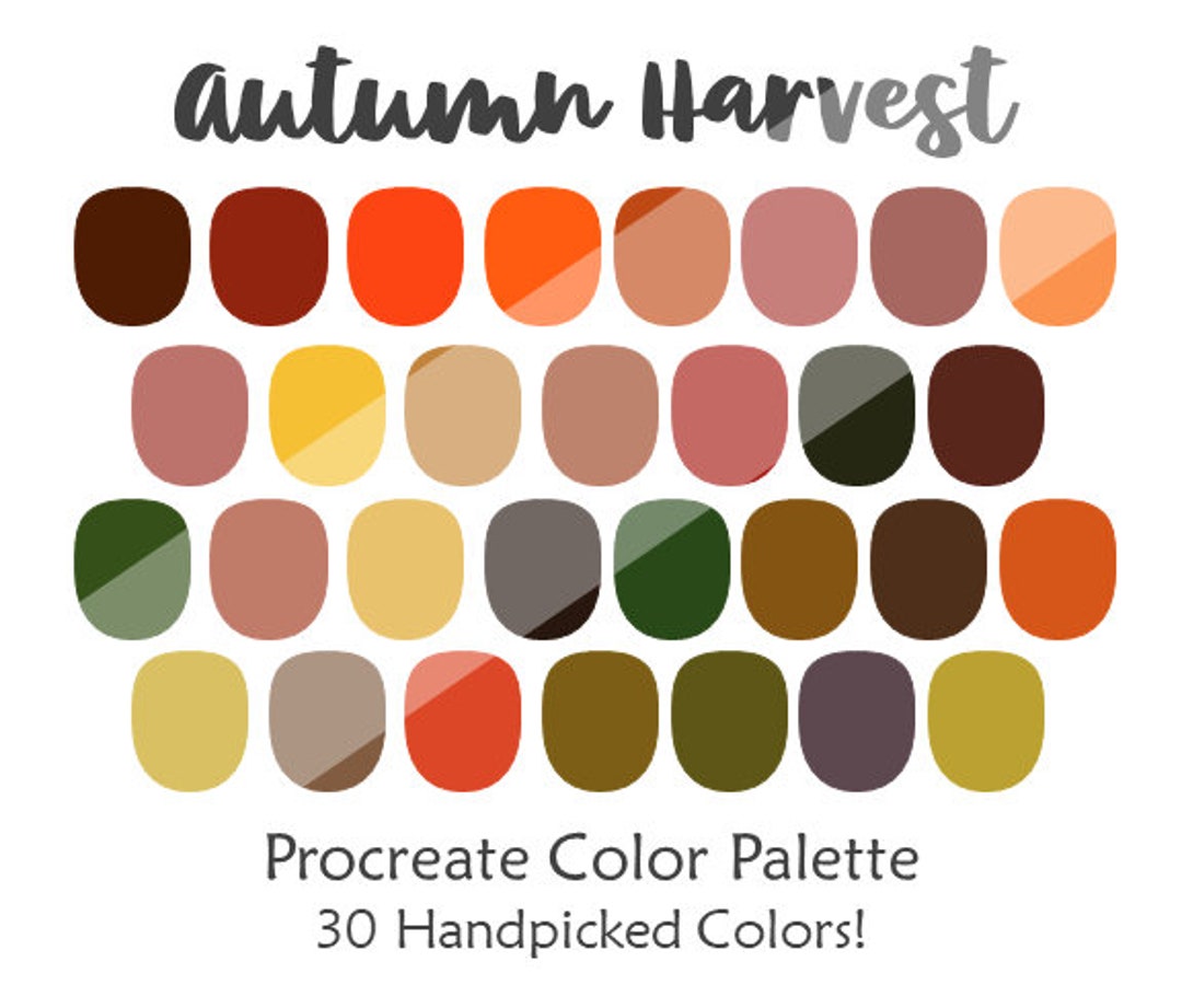 Autumn Harvest Color Palette - Etsy