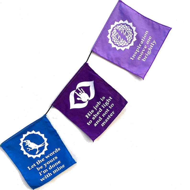 GD Lyric & Icon Chakra Prayer Flags Small and Large Sizes - Etsy