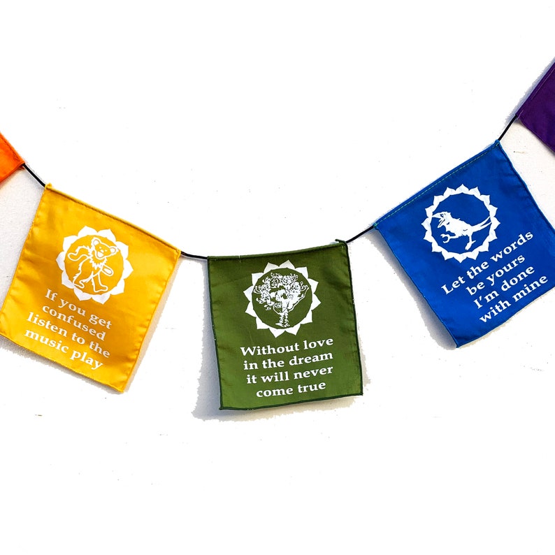 GD Lyric & Icon Chakra Prayer Flags Small and Large Sizes - Etsy
