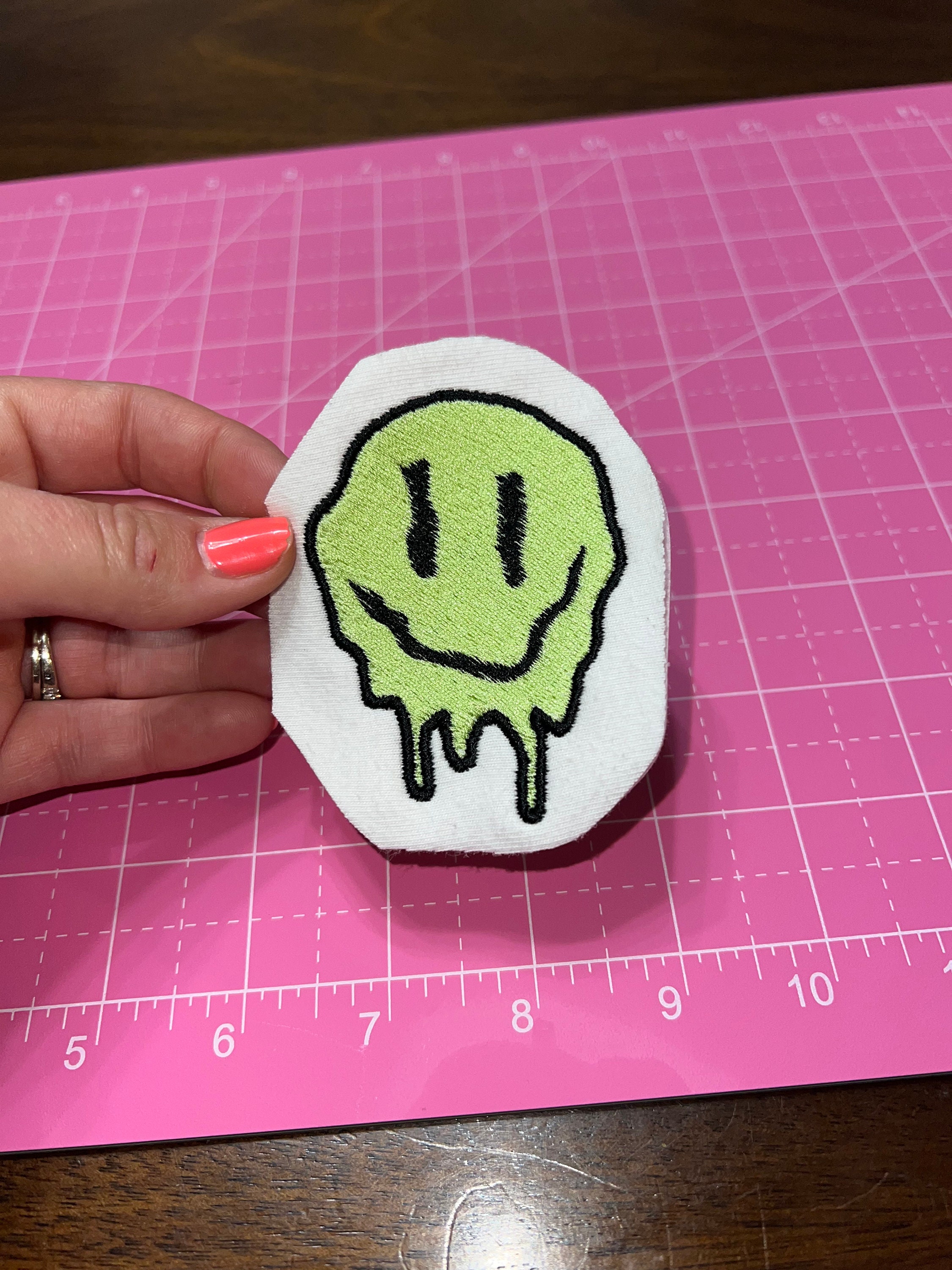 Droopy Smiley Face Patch Embroidery Digital Download - Etsy