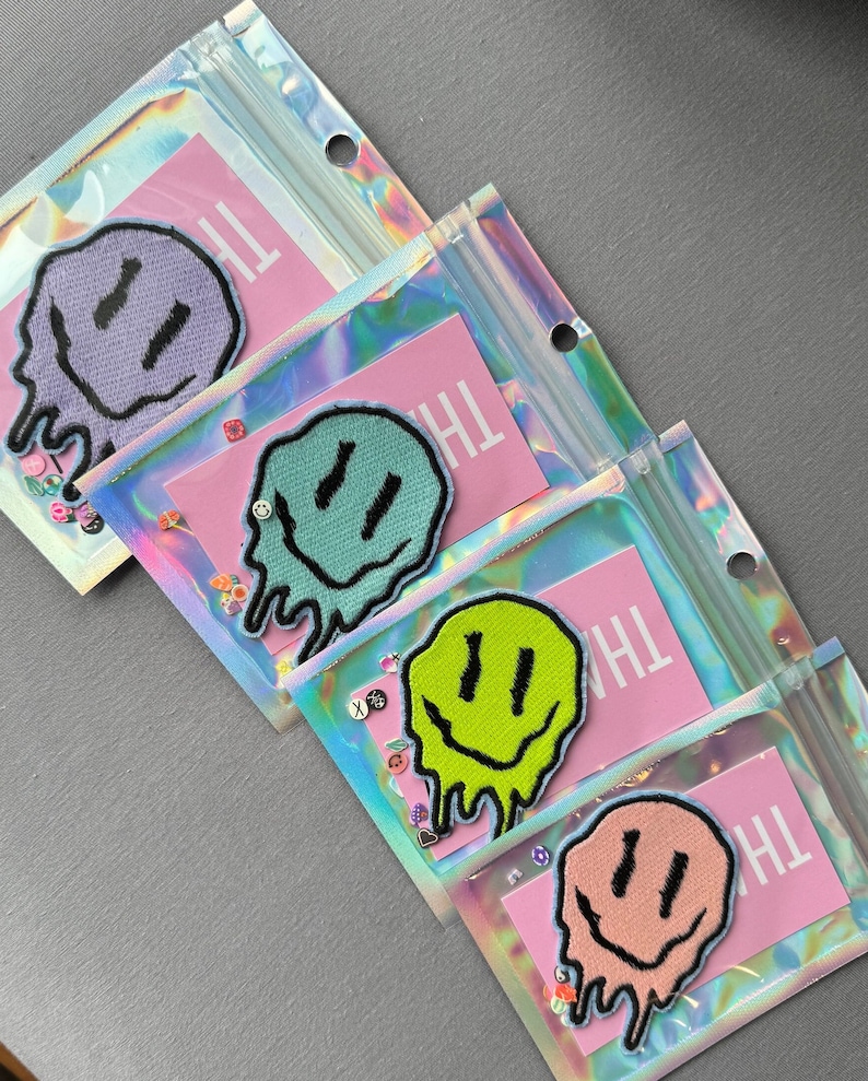 Droopy Smiley Face glow in the Dark Iron on Patch - Etsy