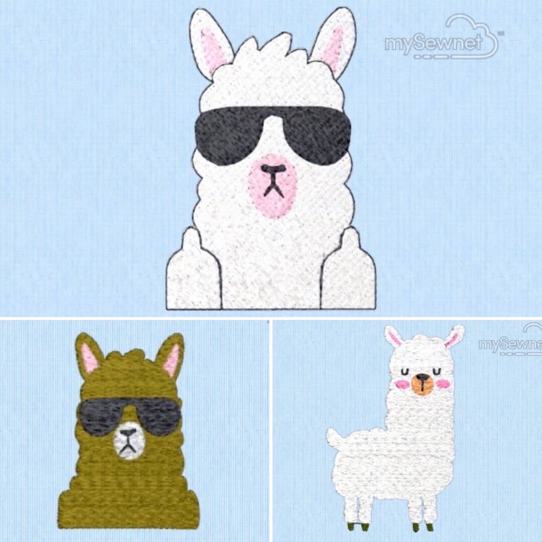 Llama Embroidery Bundle - Etsy