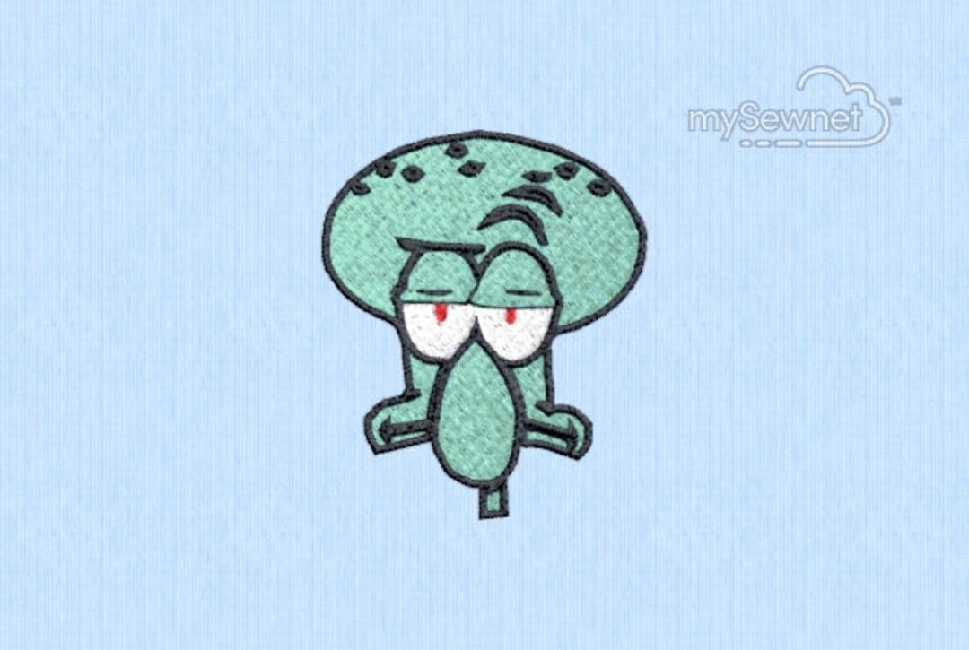 Squidward Embroidery Digital Download - Etsy