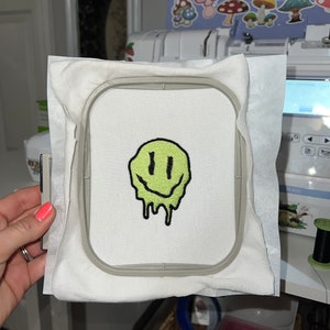 Droopy Smiley Face Patch Embroidery Digital Download - Etsy