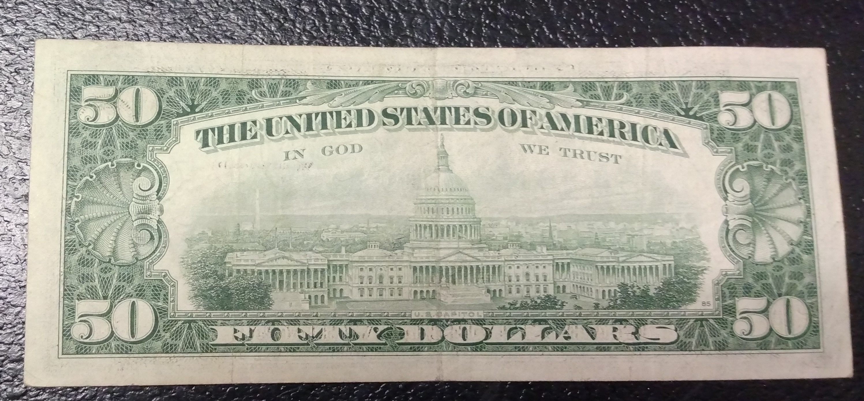 1977 Series 50 Dollar Federal Reserve Note-good Condition-vintage - Etsy