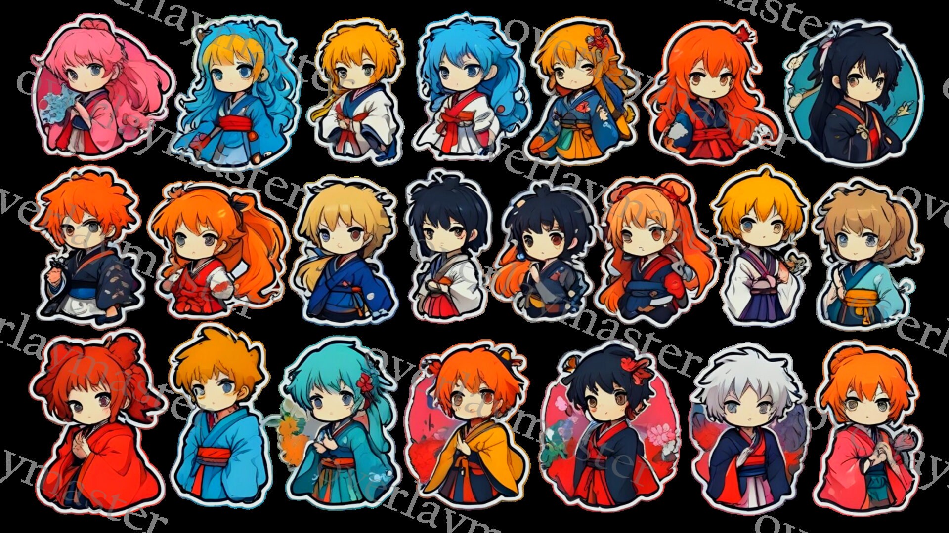 Anime Stickers Bundle Pack PNG +500 Designs, Cliparts, Anime Characters ...