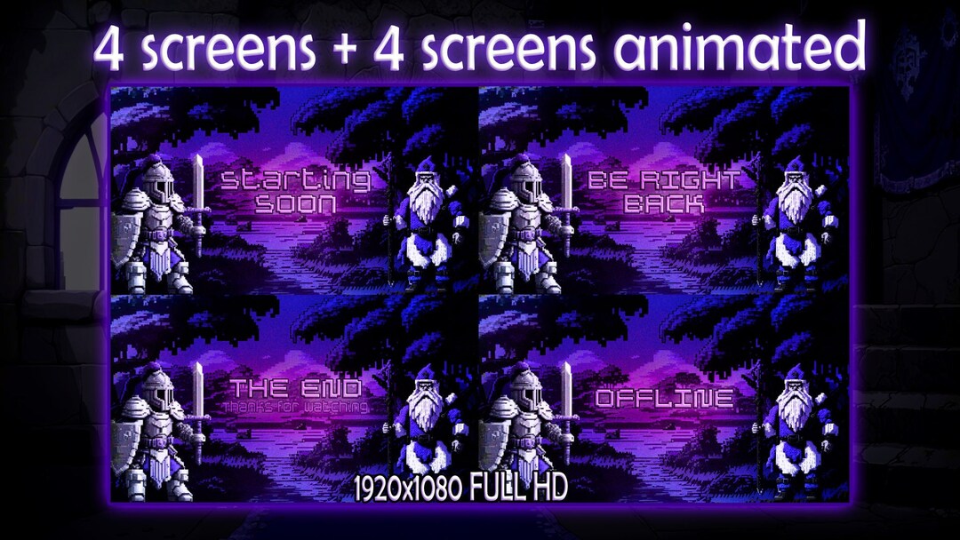Stream Overlay Animated "valley of Mortals" Pixel Art - Bundle - Pack ...