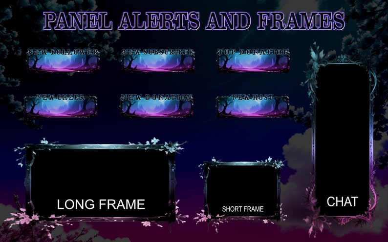 Sakura Nature Stream Overlay – Complete Twitch Bundle (PNG Digital ...