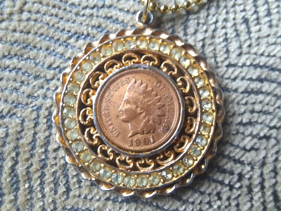 Indian head gold pendant store