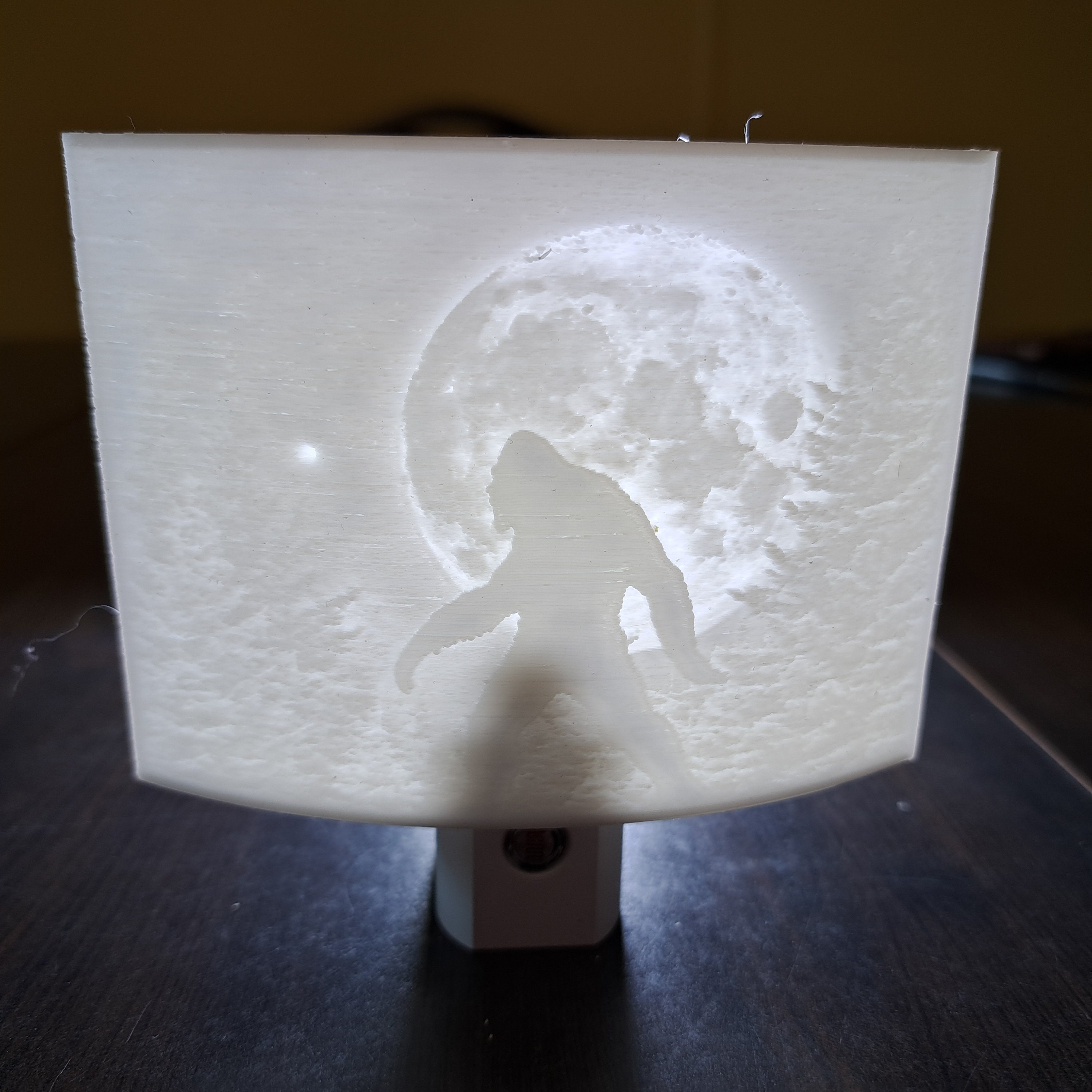 Bigfoot Nightlight – 3D Printed Lithophane Lamp for Campers, Cabins ...