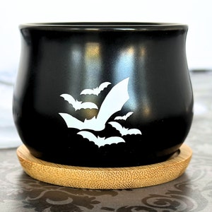 Cauldron Planter Halloween Planter Goth Planter Pot Ceramic Mini Witch ...