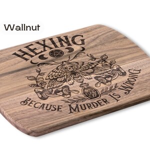 Kitchen Witch Cutting Board Deathhead Moth Goth Kitchen Decor Witchy ...