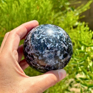 Merlinite Sphere Mystic Merlinite Indigo Gabbro Large Crystal Ball Rare ...
