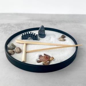Desktop Zen Sand Garden Office Relaxation Kit Table Decorations Mini ...