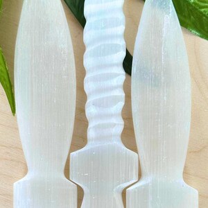 Selenite Crystal Dagger Crystal Sword Ritual Dagger Selenite Crystal ...